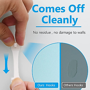 Ainiv 2-Packs Indoor Mini Light Clips, Damage Free Hanging Christmas String Light Hooks with Adhesive Strips, Clear Wall Clips for Hanging Lights Xmas Decor and Cables, 40 Clear Clips and 40 Strips