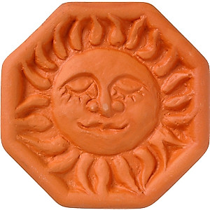 JBK Pottery Brown Sugar Savers - Set of 6 - Hummingbird, Maple Leaf, Sun, Owl, Bear, and Daisy Designs