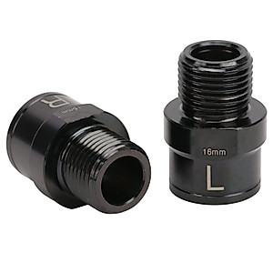 BuyWeek Bike Pedal Extender, Bicycle Pedal Extensions 16mm Lengthening Shaft Extended Pedal Spacer for Mountain Bikes Road Bikes and BMX (Black)