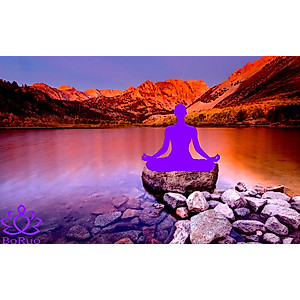 BORUO 925 Sterling Silver Ring, Lotus Flower Yoga High Polish Tarnish Resistant Comfort Fit Wedding Band 2mm Ring Size 12