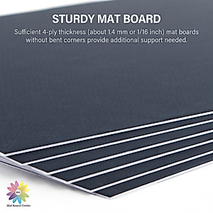 Mat Board Center, 10 Pack 8x10 Picture Backing Boards, Dark Blue Uncut Matt Boards, Ideal for Pictures/Prints/Frames/Arts