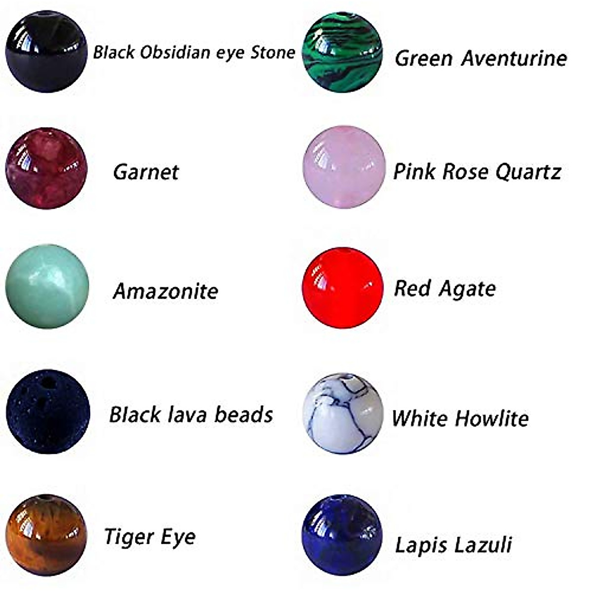 Fishdown 418 pcs 8mm Crystal Beads for Jewelry Making, Natural Stone Healing Beads for Bracelets, Gemstone Beading & Jewelry Necklace Making DIY Kit