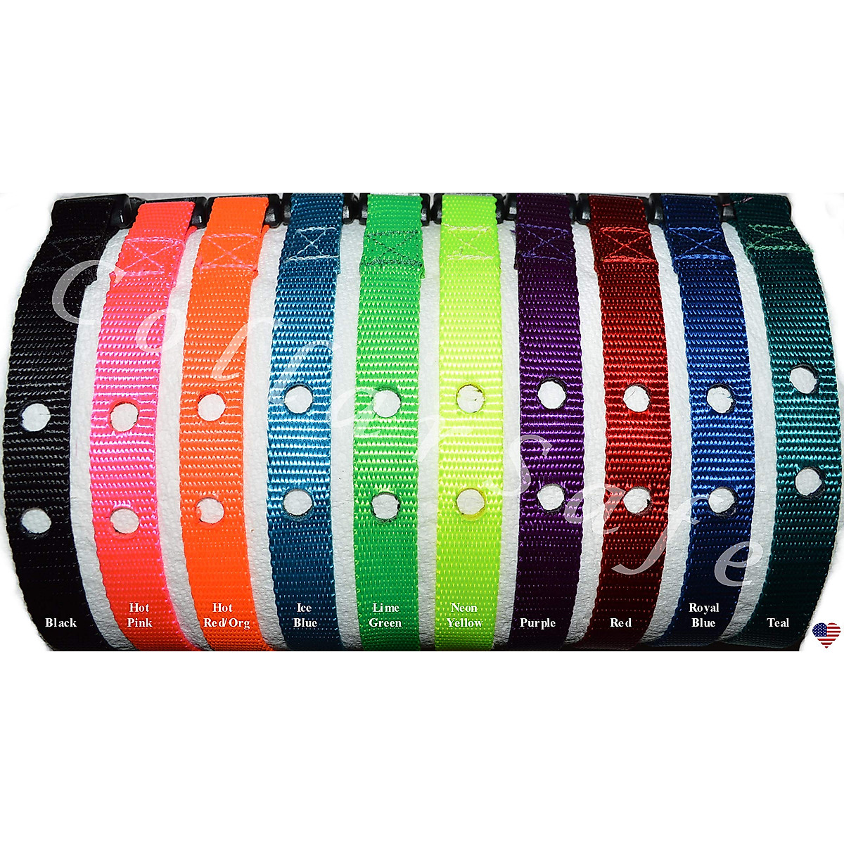 CollarSafe 3/4" Wide NYLON Replacement Collar w/Heavy Duty Buckle - FITS PetSafe PIF-275, Microlite & Many Other Modules Requiring 2-Holes 1-3/16” Apart to Attach - PLS Read Listing - View Photos