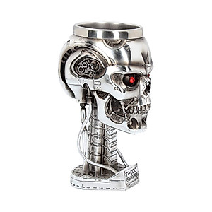 Nemesis Now Terminator Head Goblet 17cm Silver, Resin w/Stainless Steel Insert