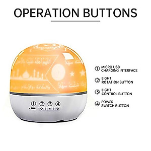 Swthlge Quran Speaker with Colorful Changeable Light APP Control, Bluetooth Quran Lamp with Quran Recitation Translation Loudspeaker Hajj Gift