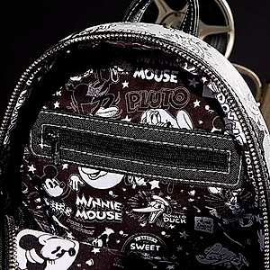 Loungefly Disney 100: Black and White Vault Mini-Backpack, Amazon Exclusive