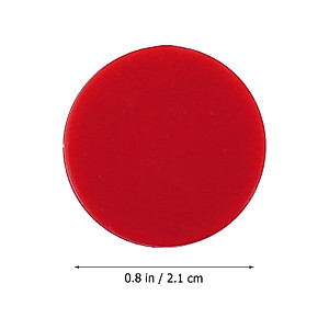 NUOBESTY 100Pcs Bingo Counting Chips Plastic Counting Counters Chips Math Learning Chip Markers for Math Game Party Props(Red)