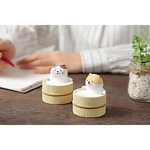 Aroma Ceramic Stone Diffuser [Japan Import] Aromatherapy Essential Oil Diffuser, Non Electric, Passive, Unique, Cute, Animal, Design for Women, Men, and Gifts (Bathing Dog)