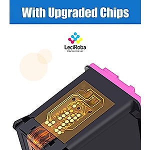 LeciRoba Compatible for HP Deskjet 3755 Ink Cartridges High Yield Remanufactured HP 65XL Ink Cartridges Replacement for HP DeskJet 2600 3700 Series Envy 5000 Series AMP 100 Series Printer (2-Pack)