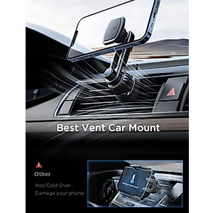 LISEN Magnetic Phone Holder for Car Mount 2022 Newest Phone Magnet for Car Enjoy Never Blocking Universal Air Vent Magnetic Car Cell Phone Holder Mount Fit for All 4”-13” Tablets & Smartphones