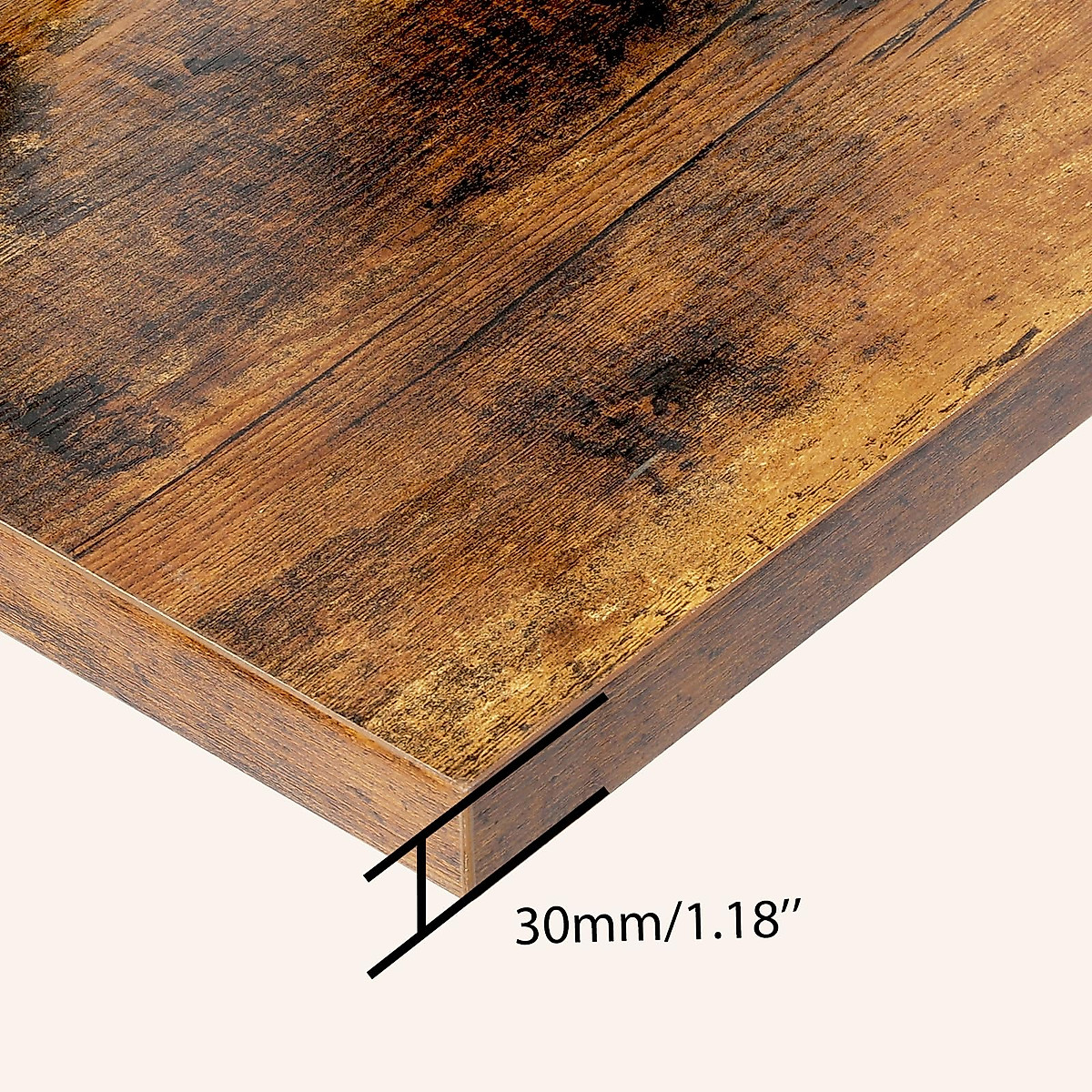 VOWNER TV Stand with Power Outlets up to 70 Inches, 63'' Entertainment Center for Living Room, TV Console Table with Open Storage Shelves, Rustic Brown