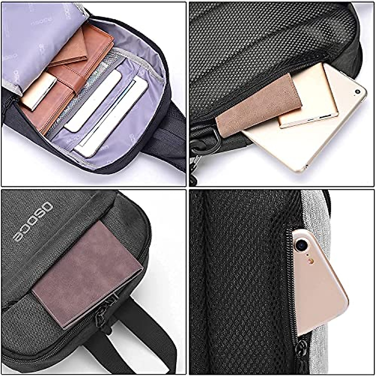 OSOCE Convertible Sling Bag Casual Sling Backpack Chest Crossbody Shoulder Bag Gifts Sport Travel Waterproof