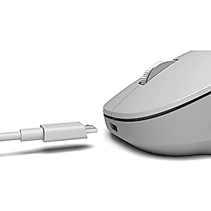 Microsoft Surface Precision Wireless Bluetooth Mouse with Cleaning Cloth - Bulk Packaging - Light Grey