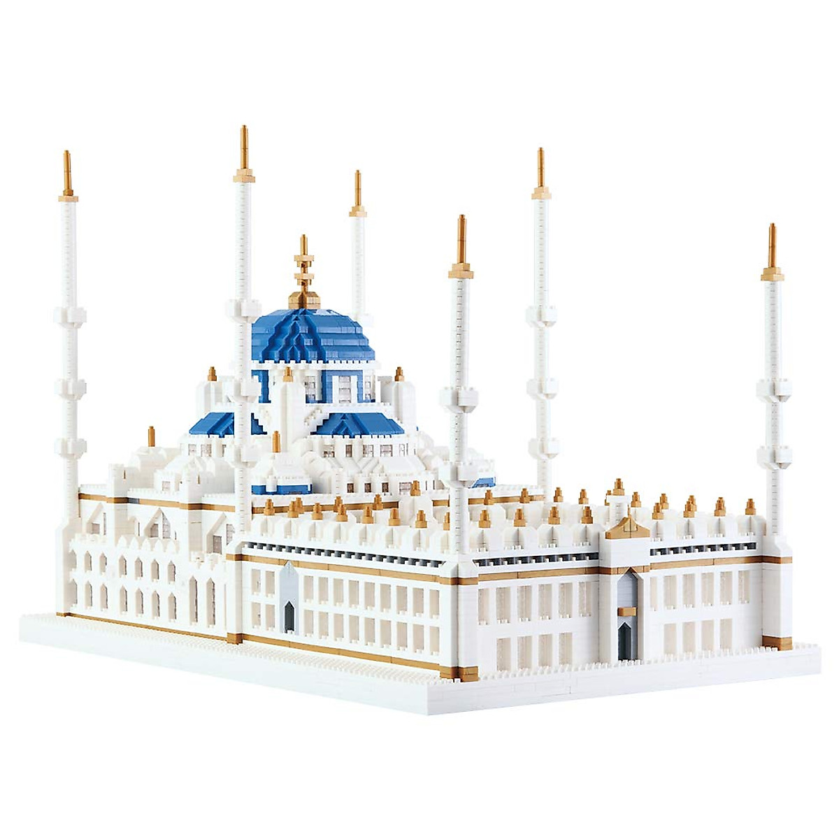 KLMEi Micro Building Blocks Set 6850 Pcs Blue Mosque Miniature World Landmark Architectural Construction Model for Adult and Children Age of 14+