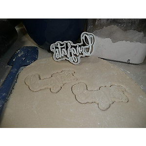 CONGRATS CONGRATULATIONS WORD FANCY WRITING GOOD WISHES COOKIE CUTTER MADE IN USA PR2515