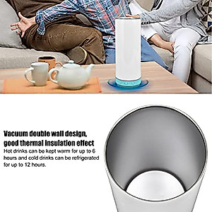 Bluetooth Speaker Cup, 20oz Bluetooth Music Cup Portable Detachable Stainless Steel Sublimation Music Insulated Bottle Insulated Mug Vacuum Water Bottle (Blue Bottom)(Blue background)