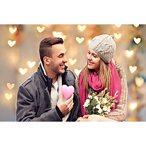 CYLYH 7x5ft Valentine's Day Backdrop Love Heart Bridal Shower Birthday Wedding Party Love Heart Wall Decor Banner Kid Newborn Baby Birthday Party Decor Banner D520