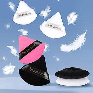 8 Pieces Powder Puff for Face Soft Triangle Makeup Puffs Velour Powder Puff for Contouring Eyes and Corners,Wet Dry Beauty Cosmetic Makeup Tools