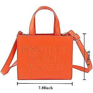 AyTotoro Protect Black Women Purse and Handbag Fashion Ladies PU Leather Top Handle Crossbody Satchel Shoulder Tote bag (orange)