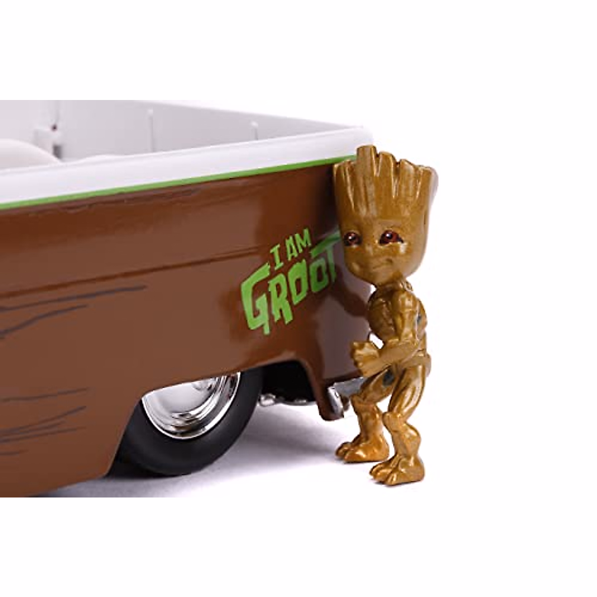 Marvel Guardians of The Galaxy 1:24 Volkswagen Bus Die-Cast Car & 2.75" Groot Figure, Toys for Kids and Adults