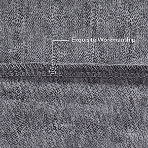 Oubonun 100% Jersey Cotton Body Pillow Cover with Zipper - Luxury Soft Removable Pillow Case - Long Fuzzy - Knitted (Grey, 21"X54")