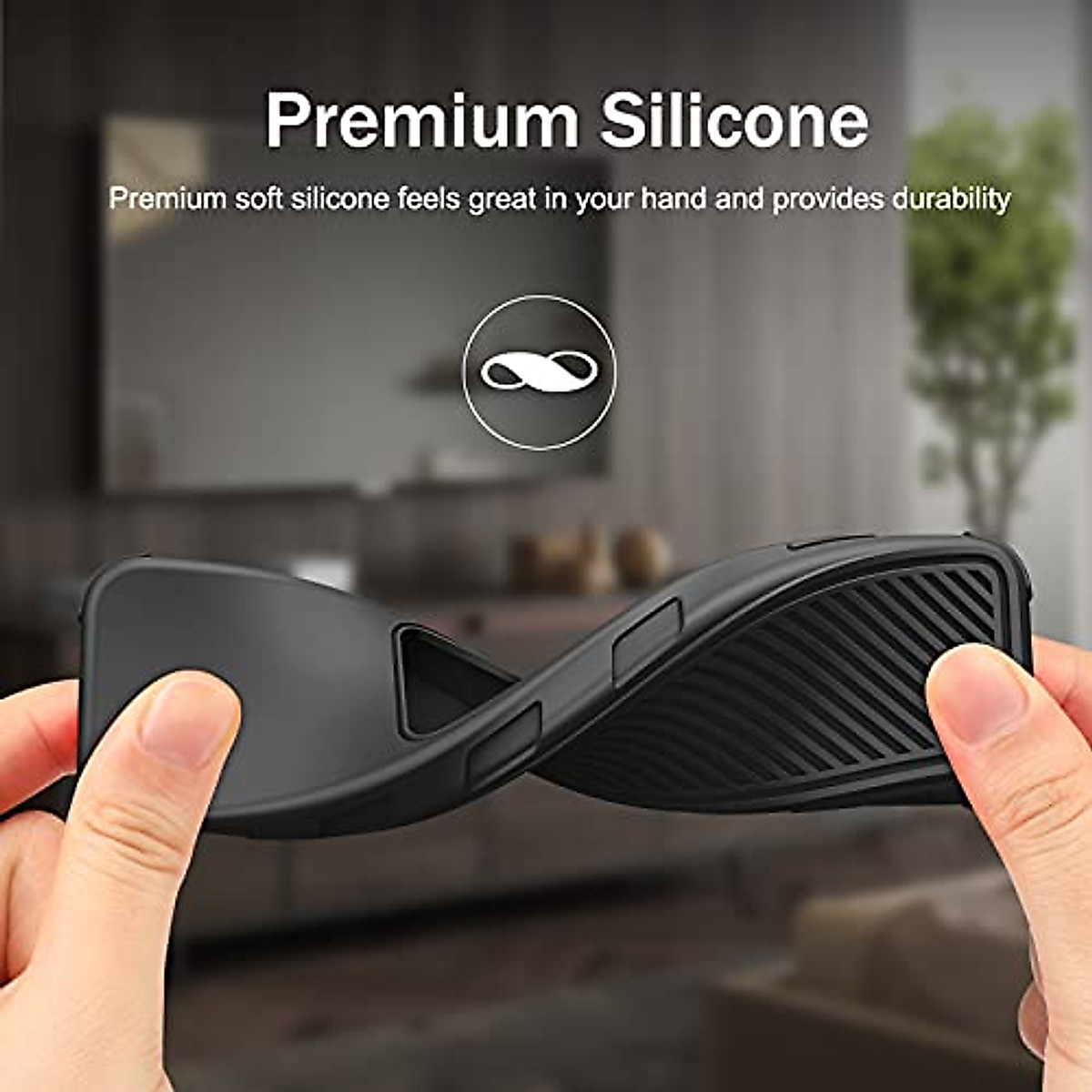 Fintie Protective Case for Apple TV Siri Remote 2021 2022 - Lightweight Anti Slip Shockproof Silicone Cover for Apple TV 4K / HD Siri Remote Controller (2nd Gen / 3rd Gen), Black