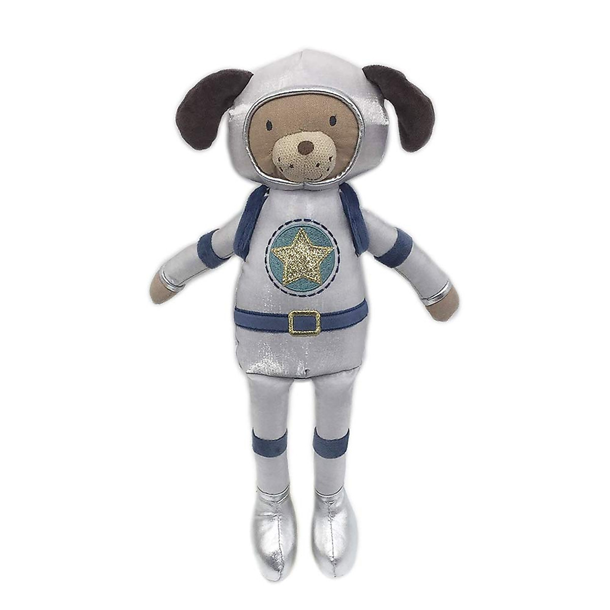 MON AMI Archie Astronaut Dog Stuffed Toy, Astronaut Plush Toy & Animal, Great Gift for Kids, Perfect Party Favor and Birthday Gift for Toddlers, Boys, Silver, 15"