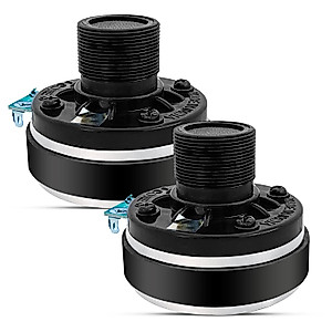 5 CORE Horn Speaker Tweeter Diaphragm Compression Driver 1 Inch Voice Coil 8 Ohm 200W PMPO Aluminum Weatherproof Throat Twist Tweeters Car Audio Speaker System 2Pcs 5C-D26 2PCS