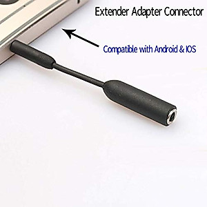 earlife 3.5mm Male to Female Audio Jack Short Extension Cable,[5 Pack 0.25ft] AUX Adapter Connector for Headset Headphone Earphones,Juice Pack,Battery Charger Case,Power Case,Smartphones,Tablets