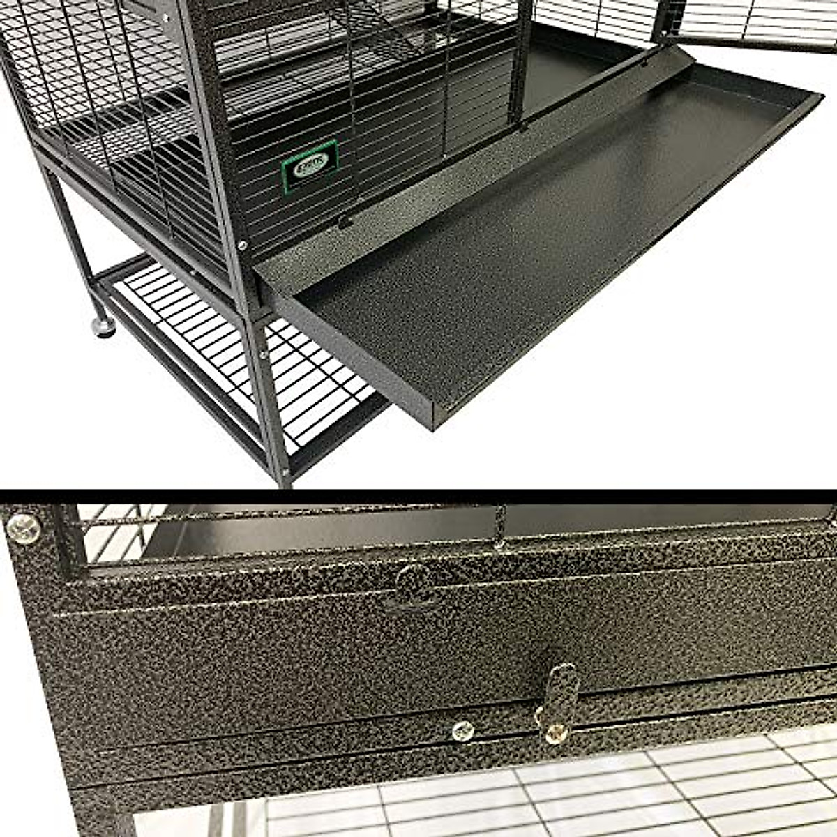 Durable All-Metal Mansion Cage for Chinchillas, Rats, Ferrets, Degus (2-Level)