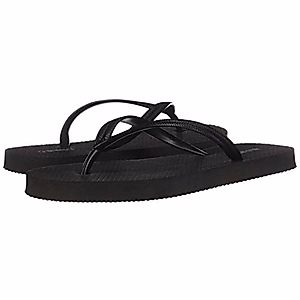 OLD NAVY Flip Flop Sandals for Woman, Great for Beach or Casual Wear (5, Black)