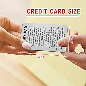 Mataly Dad Birthday Gifts - Dad Christmas Gifts from Son - Dad Wallet Card, Dad Birthday Decorations, Christmas