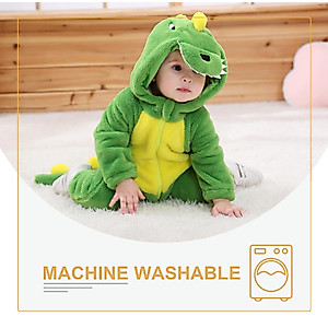 TONWHAR Infant And Toddler Halloween Cosplay Costume Kids' Animal Outfit Snowsuit(4-5T,Green Dinosaur)