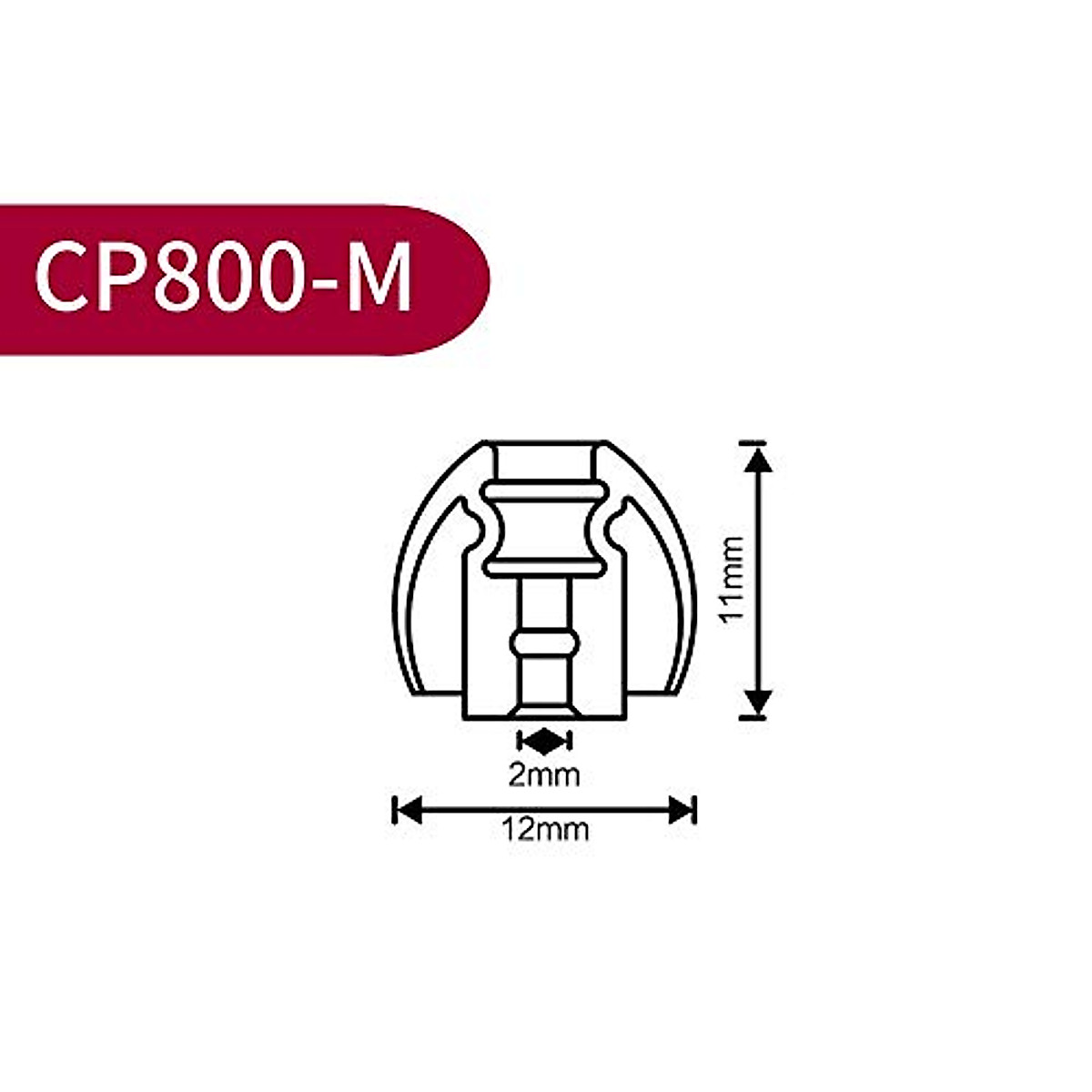 SpinFit Special Pack CP800+CP240 (Medium) - Patented Silicone Eartips for Replacement (2 Pairs) (3.5mm Nozzle Dia.)