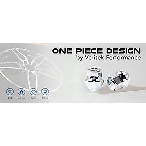 Set of 20 Veritek 12x1.5mm 3/4 19mm Hex 1.25 Inch 31.75mm Length Chrome OEM Factory Style Large Acorn Seat Lug Nuts for Ford Focus Fusion Escape Lincoln MKC MKZ Factory Wheels