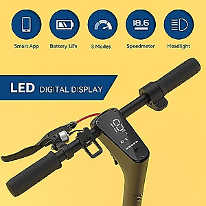 ESKUTE MAX Electric Scooter, Powerful 450W Motor, 30 Miles Range, 18.6 MPH Speed, 10" Pneumatic Tires Electric Scooter Adults, 265 lbs Max Load, Folding Commuter E Scooter with Double Braking System