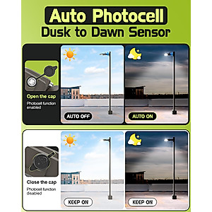 AULACE Parking Lot Light 240W/220W/200W Selectable, 38400LM (160LM/W) LED Parking Lot Light, 5000K LED Shoebox Light Dusk to Dawn Photocell, IP65 Street Light, Adjustable Arm & Slip Fitter in 1 Mount