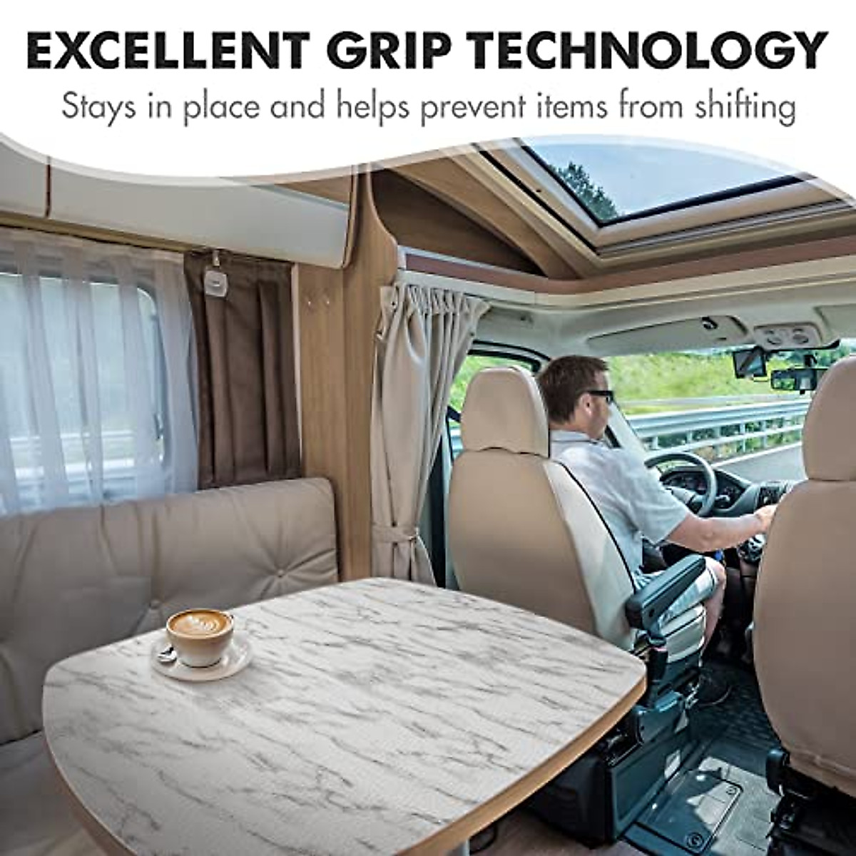 Drawer and Shelf Liners for Kitchen Cabinets Non Slip Marble Shelf Paper Non-Adhesive Strong Grip Cabinet Liners for Shelves Waterproof Drawer Liners for Bedroom Dresser, Cupboard, Desk, Easy to Clean