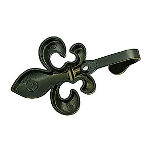 GoYonder Decorative Wall Hanging Coat Hooks Zinc Alloy Curtain Tieback Holders Screws Set of 4 Flower Shape (Bronze)