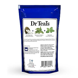Dr Teal's Pure Epsom Salt, Vapor Bath with Menthol, Camphor & Essential Oils, 2 lbs (Pack of 3)