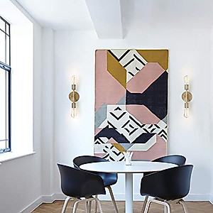 Globe Electric 51736 Alexandria 2-Light Reversable Vanity Light, Matte Brass, Gold