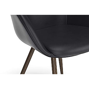 HON Basyx Monroe Upholstered Guest Chair, Black Bonded Leather