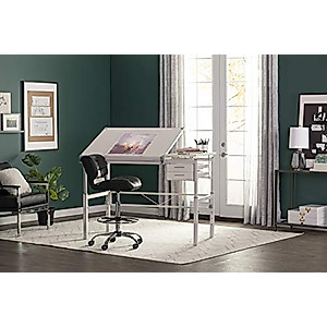 Studio Designs Graphix II Pro Line Split Top Height Adjustable Drafting, Drawing Table with 39.5" x 30" Tilting Top,White