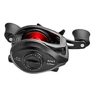 Baitcasting Reel Dual Brakes Lightweight 7.1:1 High Speed Gear Ratio 6 Stainless Steel Ball Bearings Baitcaster (Right Hand)