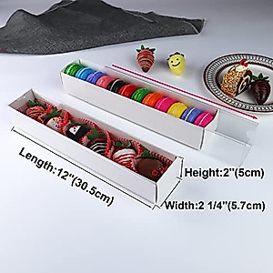 SLShePack 20Pack 12x2¼x2 Inches Clear Chocolate Covered Strawberries Boxes for 6, Macaron boxes for 12, Truffle Boxes Cocoa Bombs Cookies boxes