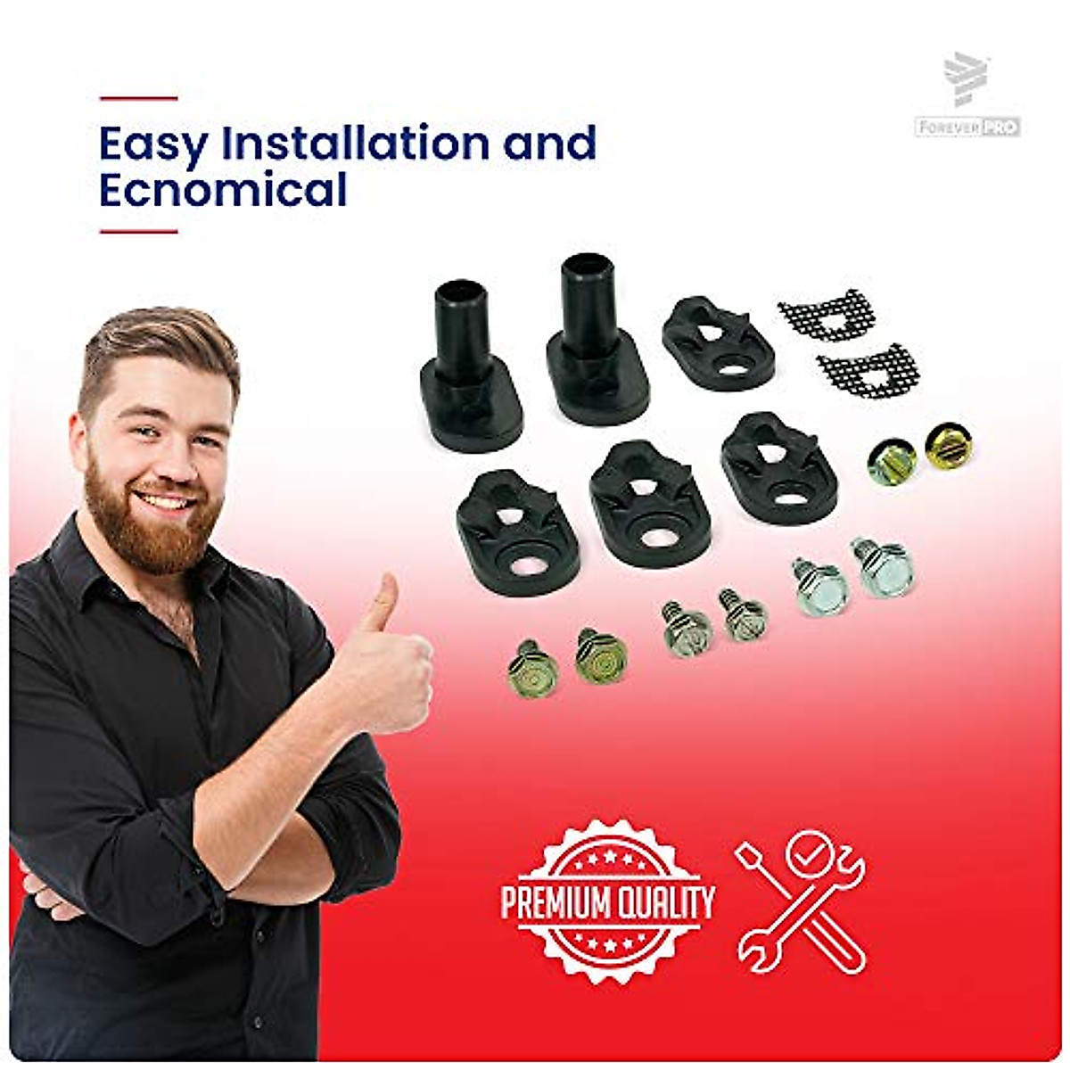 ForeverPRO 4318165 Door Closer Kit for Whirlpool Refrigerator 2155313 1104788 1115905 2155312