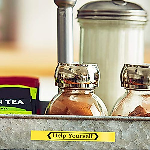 Brother Genuine P-Touch TZe-631S Economy Label Tape, Standard Laminated P-Touch Tape, Black on Yellow, Perfect for Indoor or Outdoor Use, Water Resistant, (4M), Single-Pack