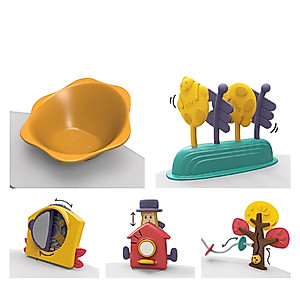 Oribel PortaPlay Baby Activity Center: Development Focused Toys. Foldable, Portable, and Transforms to a Play Table, Unisex (Wonderland Adventure, Gray)