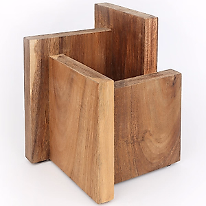 Azauvc Knife Block With Strong Magnets,Magnetic Knife Holder without Knives,Display Stand and Storage Rack