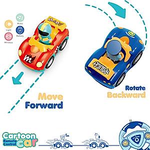 Haktoys Remote Control Cars Set of 2 Vehicles: RC Radio Control Toys for Toddlers Kids Boys and Girls - Two Pack with Different Frequencies for Simultaneous Play